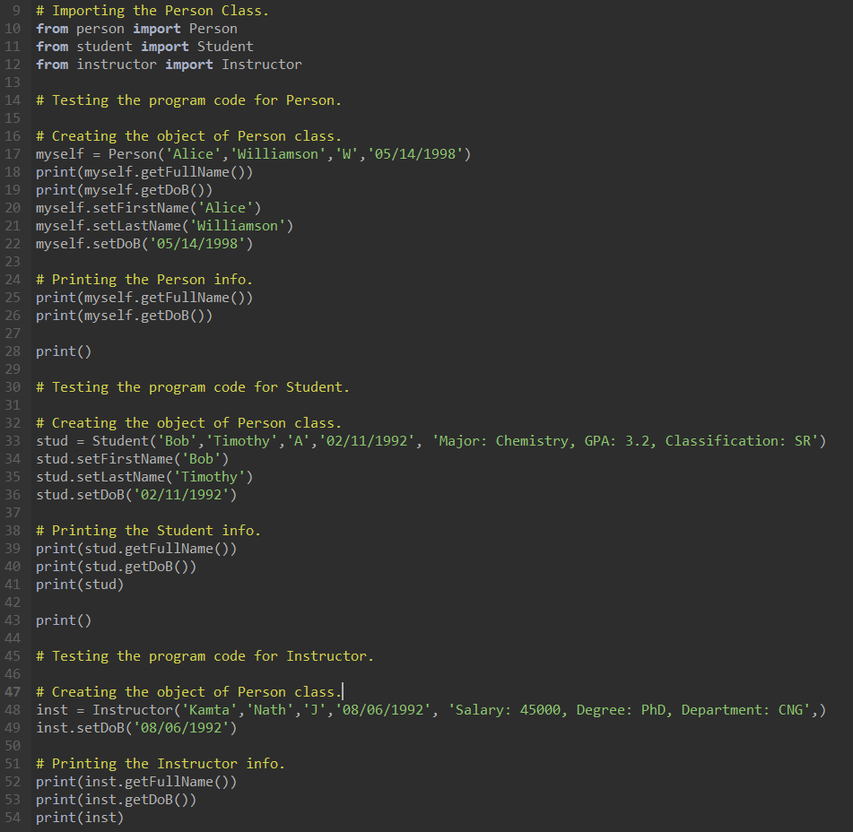 Solved Instructions Rewrite your Person | Chegg.com