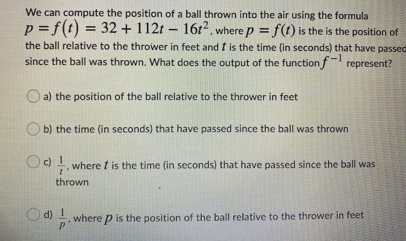 Solved We can compute the position of a ball thrown into the | Chegg.com