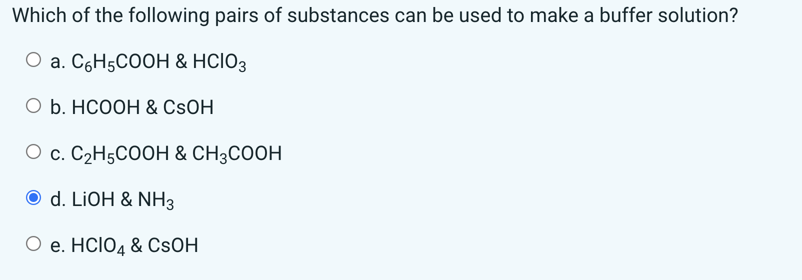 Solved Which of the following pairs of substances can be | Chegg.com