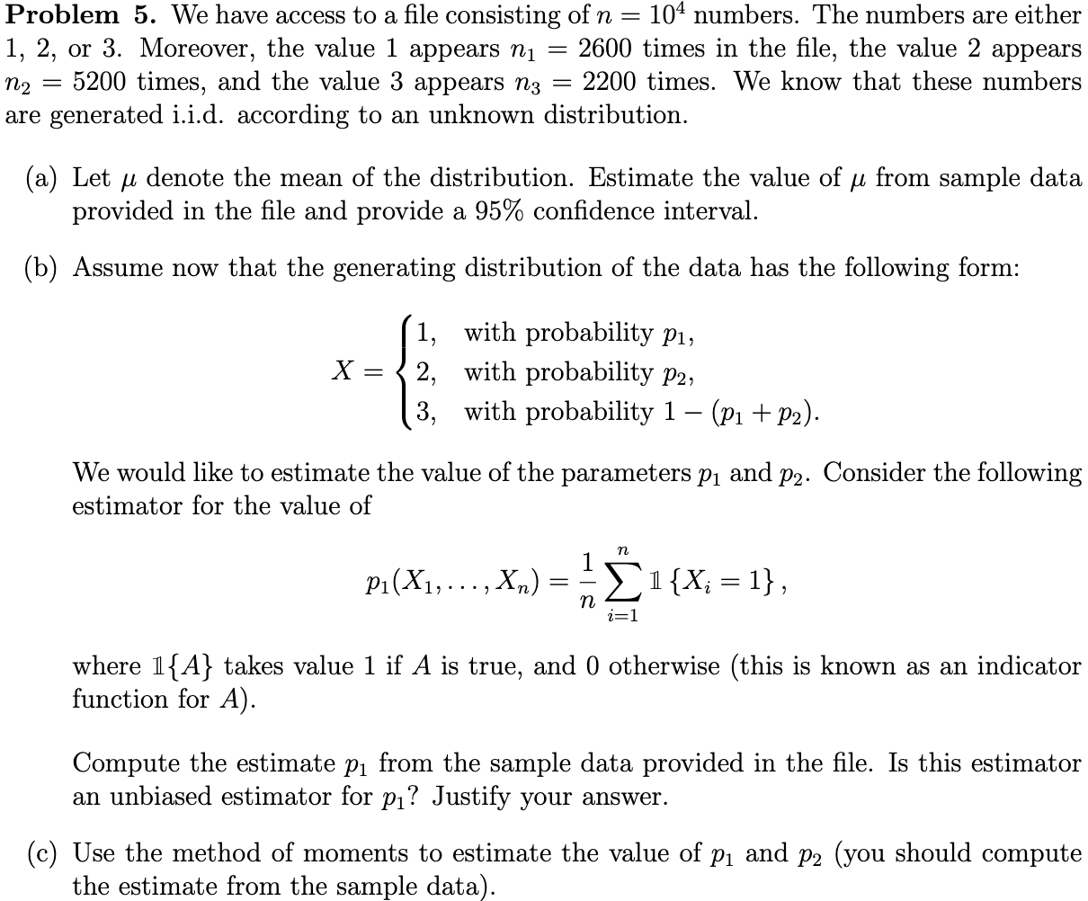 Solved Problem 5. We have access to a file consisting of | Chegg.com