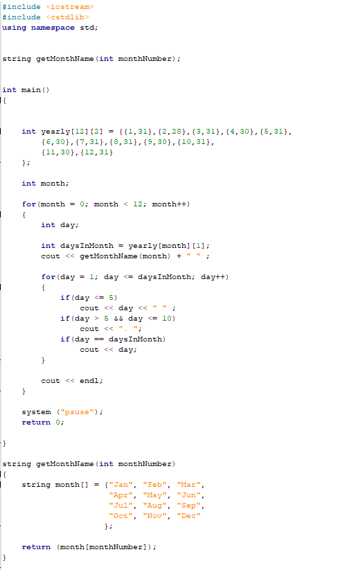 Solved Modify the Lab9 "C++ program to display yearly | Chegg.com