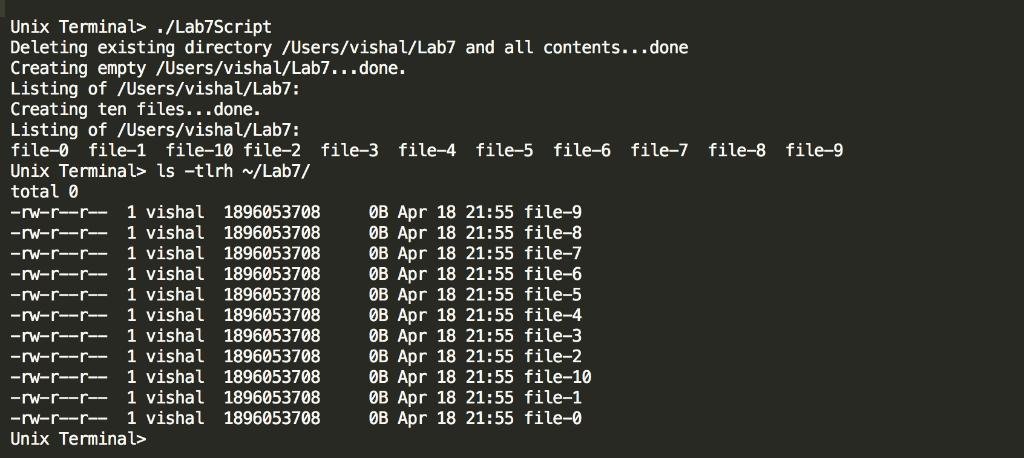 Write Linux Shell Scripts Following Check See Directory Home Lab7 Exists Delete Contents C