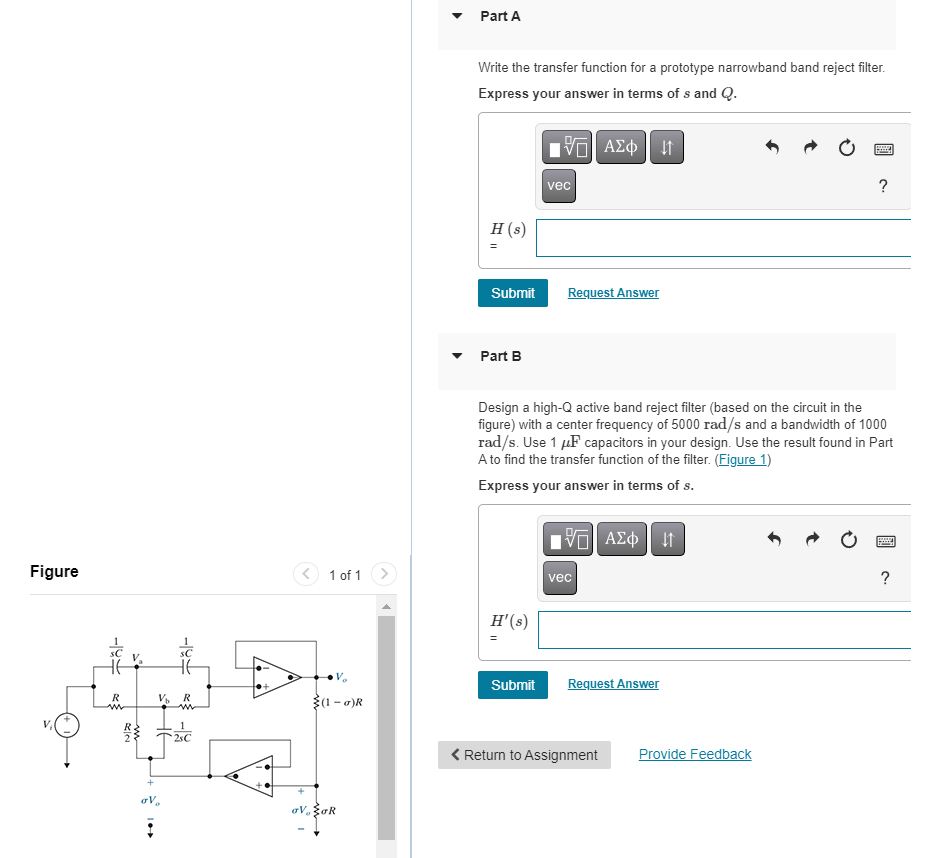Solved Part AWrite the transfer function for a prototype | Chegg.com