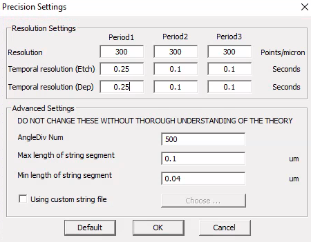 Solved Precision Settings X Resolution Settings Period2 | Chegg.com