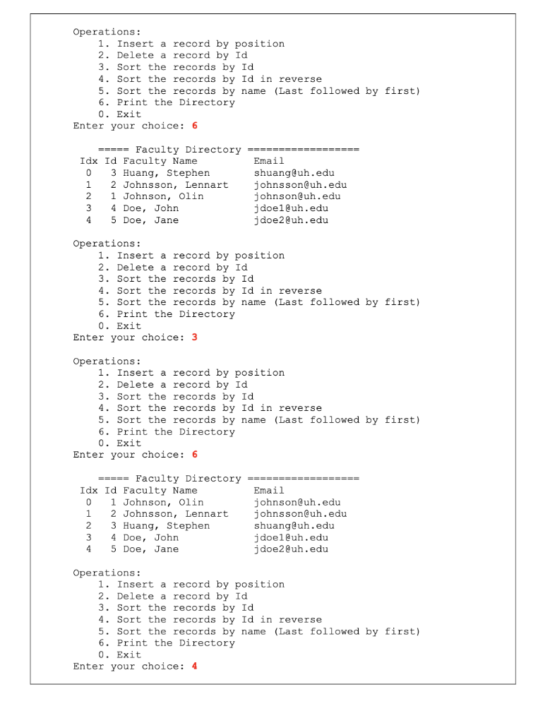 Solved COSC 1306 Spring 2021 Assignment 7: List Operations | Chegg.com