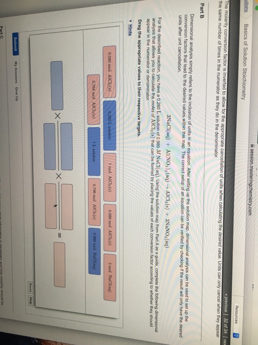 Solved Submit My Answers Give Up Part B Sodium hydroxide, | Chegg.com
