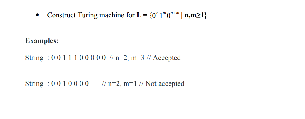 Construct Turing Machine For 