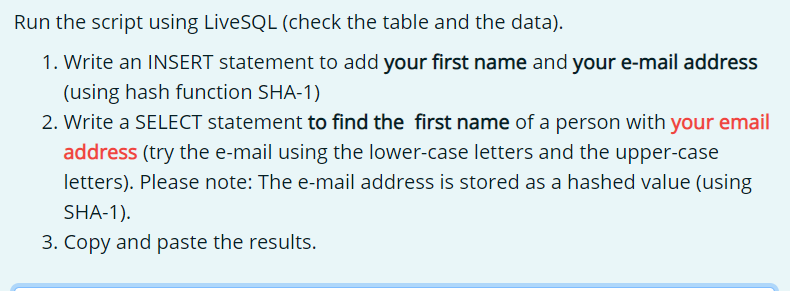 Solved -- Table with two columns -- First column is hashed | Chegg.com
