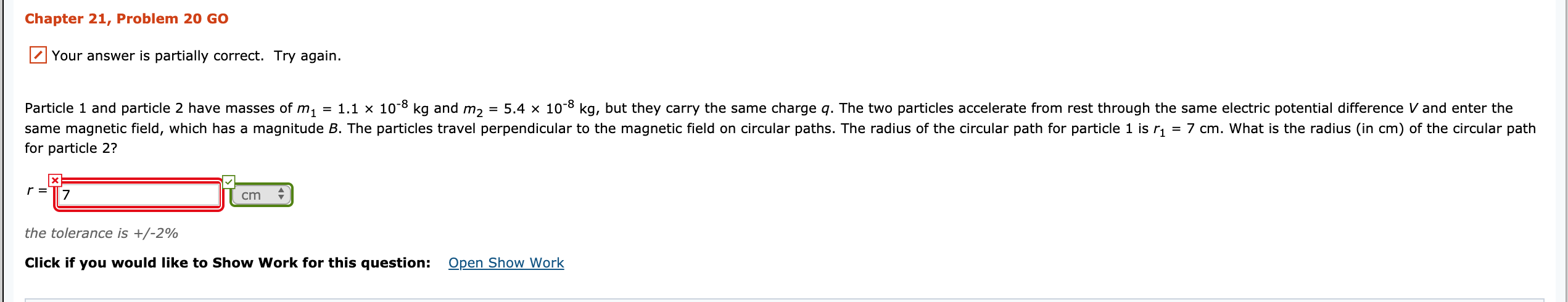 Solved Chapter 21, Problem 20 GO Your answer is partially | Chegg.com