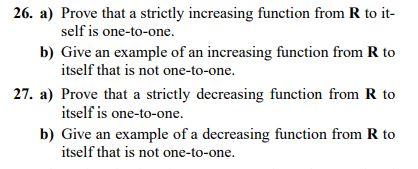 Solved 26. a) Prove that a strictly increasing function from | Chegg.com