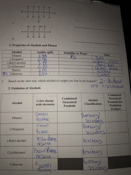 Solved н-с-с-с-с-с-н HHOH H H HOH H d. 1. Properties of | Chegg.com