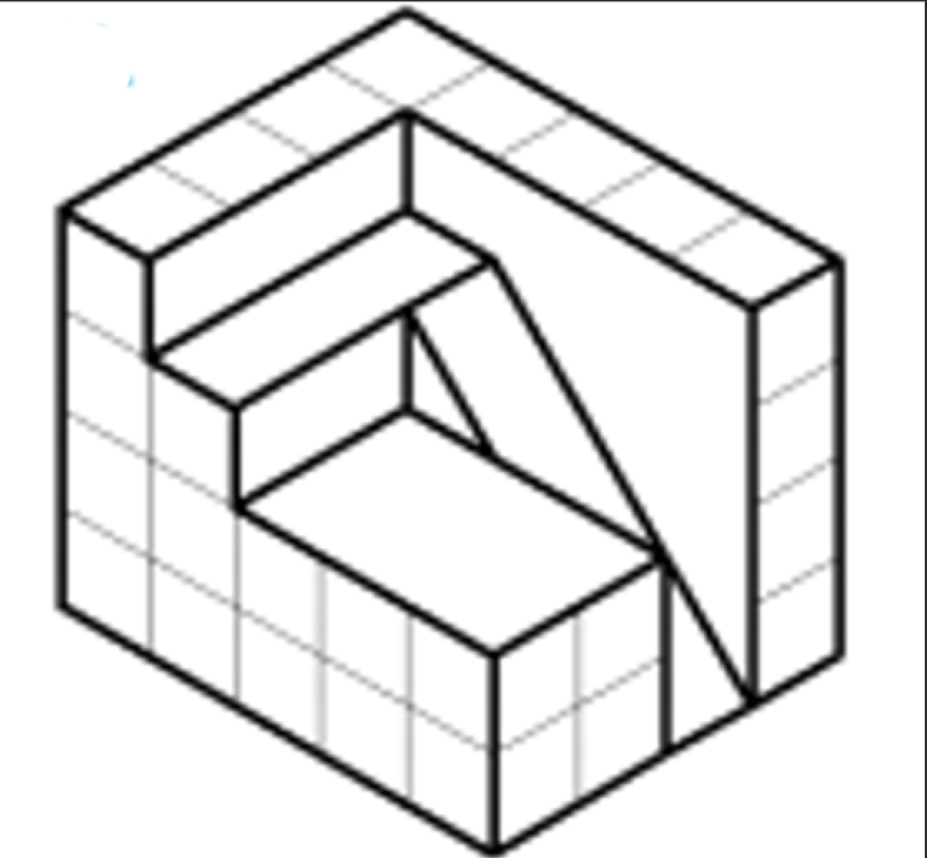 Solved Draw the top, front, right side, and left side with | Chegg.com