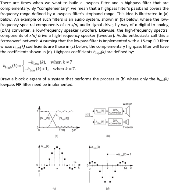 Solved There are times when we want to build a lowpass | Chegg.com
