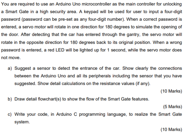Solved You are required to use an Arduino Uno | Chegg.com