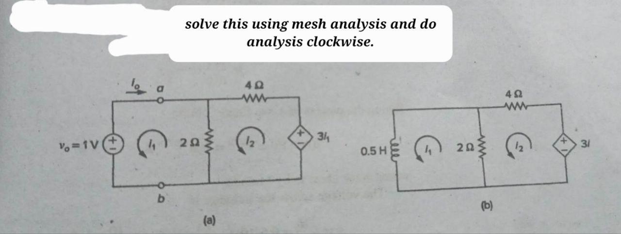 Solved solve this using mesh analysis and do analysis | Chegg.com