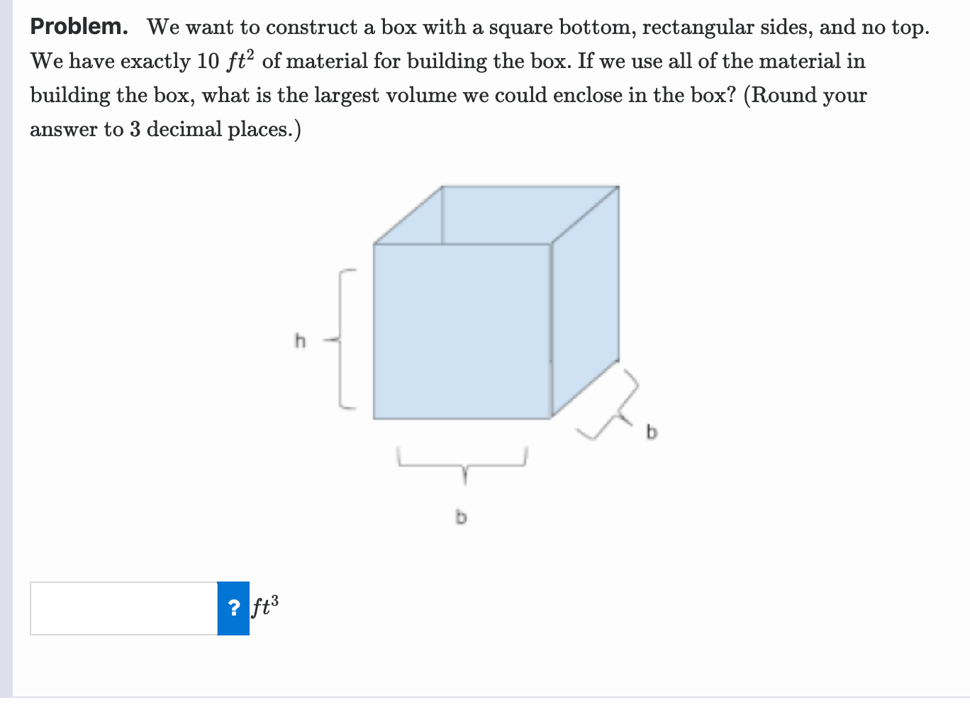Solved Problem. We want to construct a box with a square | Chegg.com