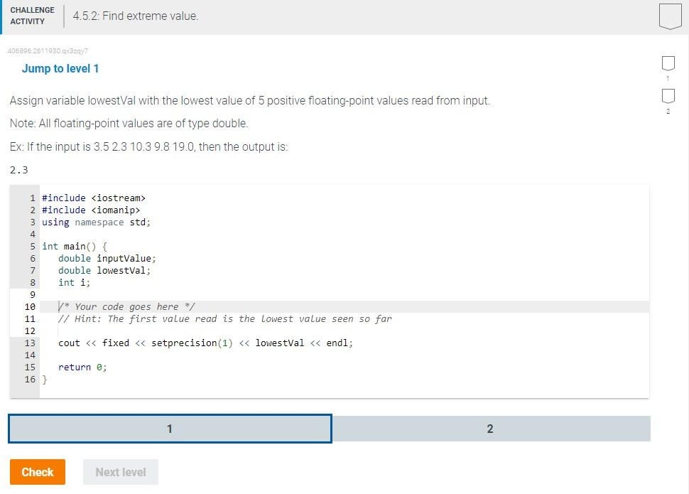 Solved C Challenge Activity 4 5 2 Find Extreme