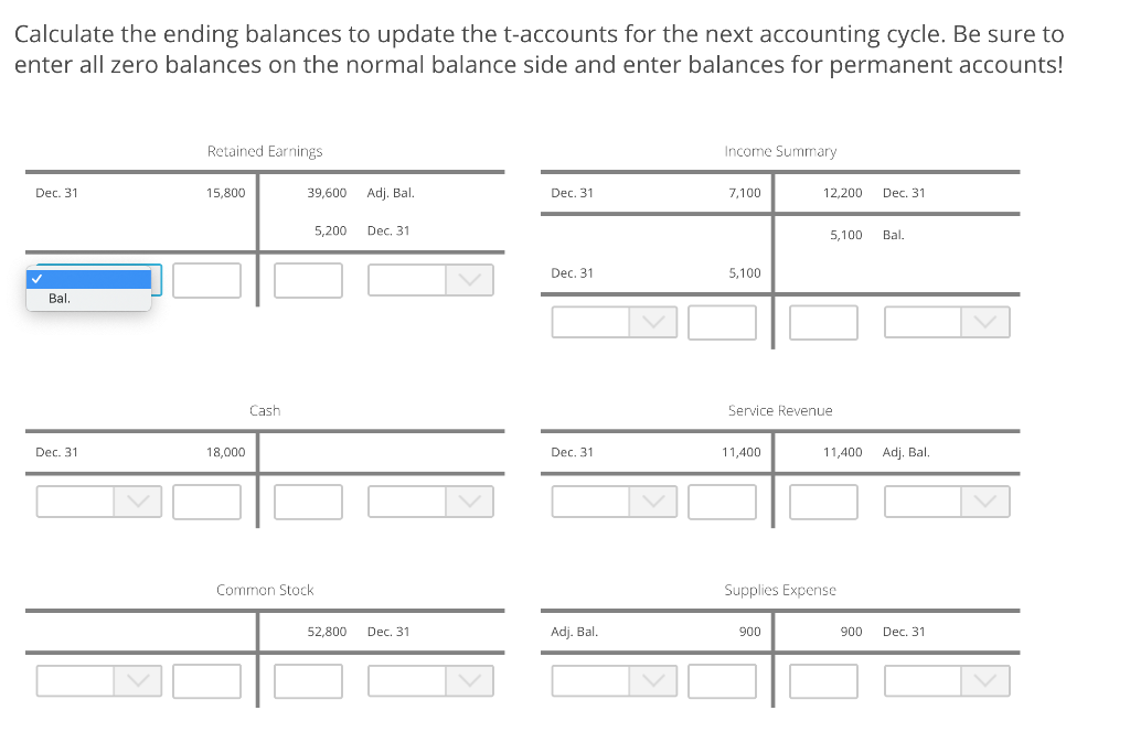 Solved Calculate the ending balances to update the | Chegg.com Solved Calculate the ending balances to update the | Chegg.com