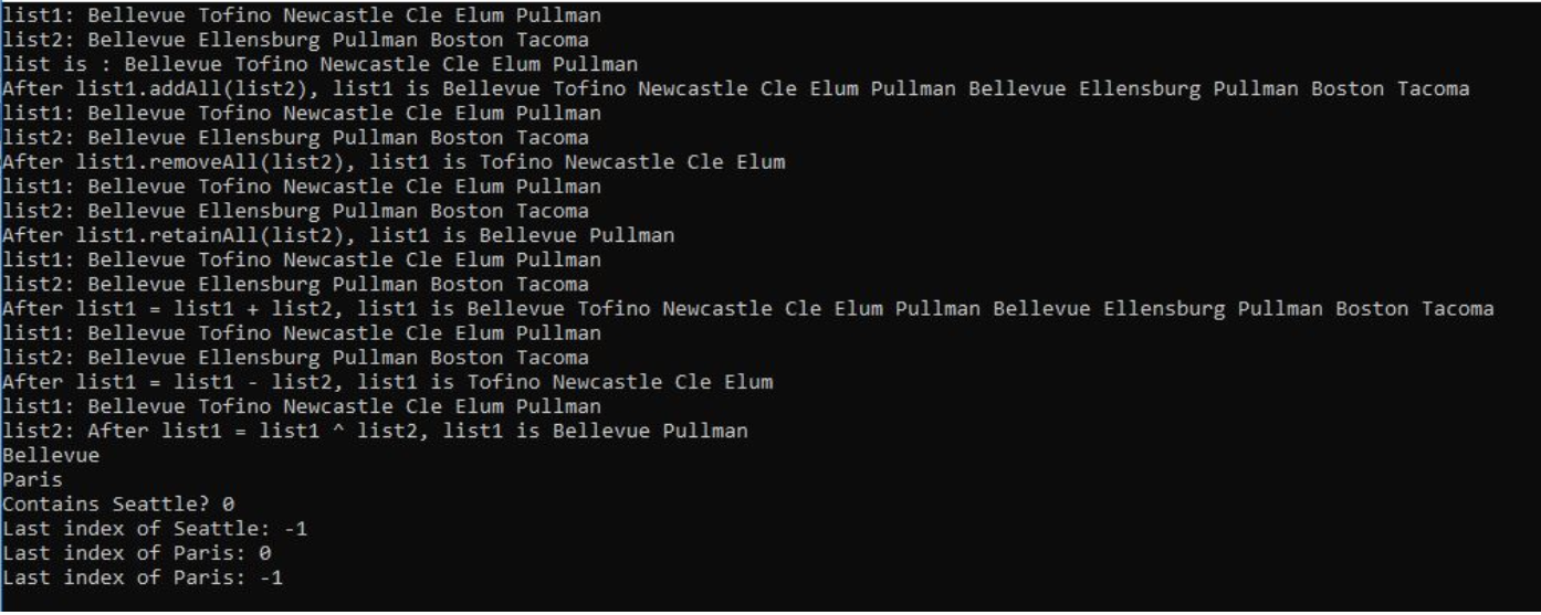 Solved Adding set-like operations in LinkedList | Chegg.com