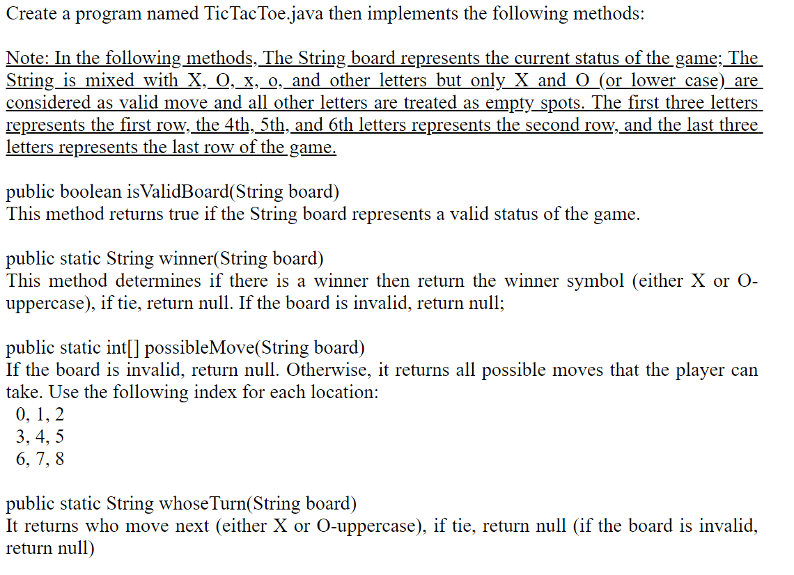 Create A Program Named Tictactoejava Then Implements 5360