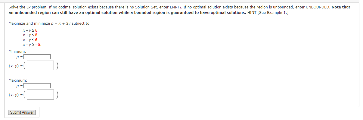 Solved an unbounded region can still have an optimal | Chegg.com
