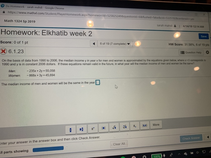Solved Do Homework-sarah mahdi- Google Chrome 욜 | Chegg.com