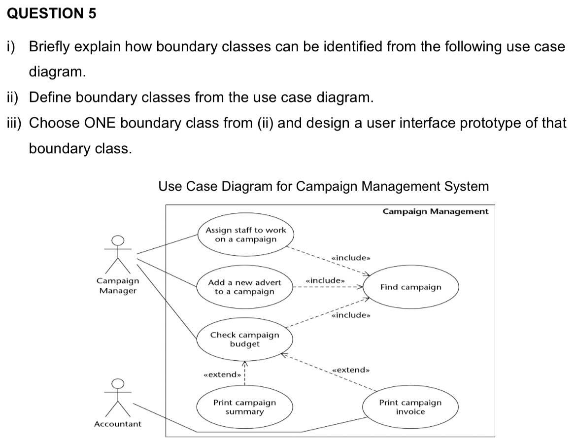 Solved QUESTION 5 i) Briefly explain how boundary classes | Chegg.com