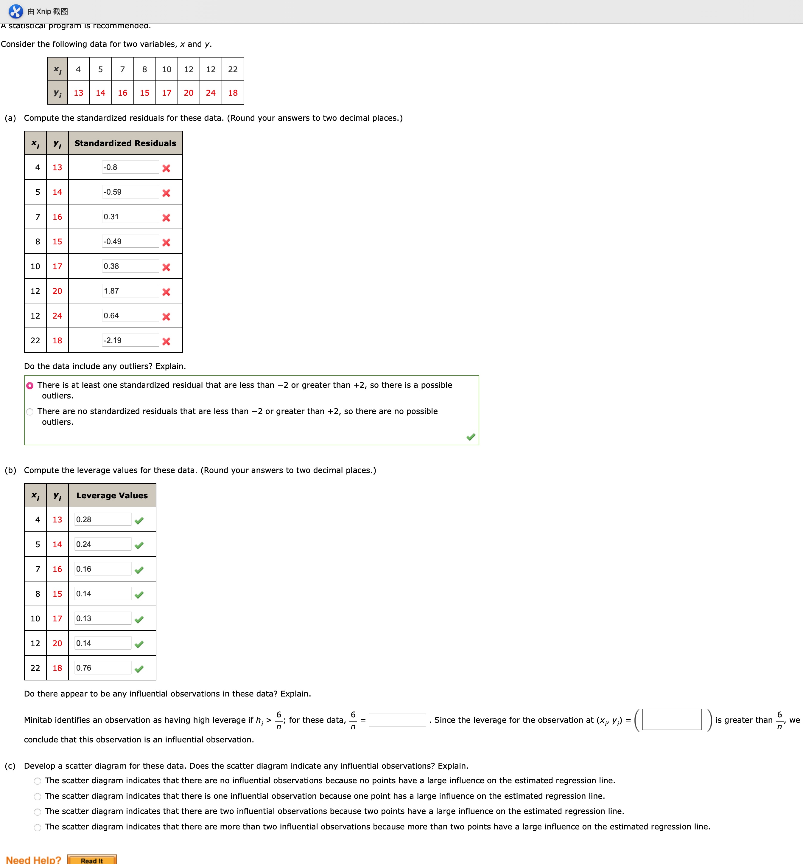 Solved 由 Xnip 截图 A statistical program is recommenaed. | Chegg.com