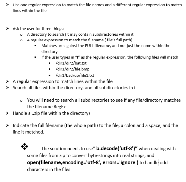 Use one regular expression to match the file names | Chegg.com