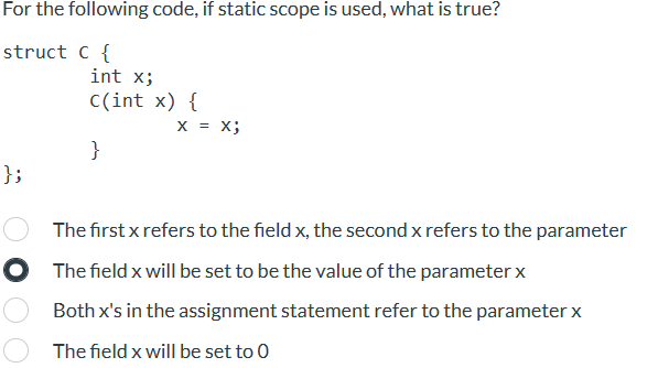 Solved Or The Following Code If Static Scope Is Used What 