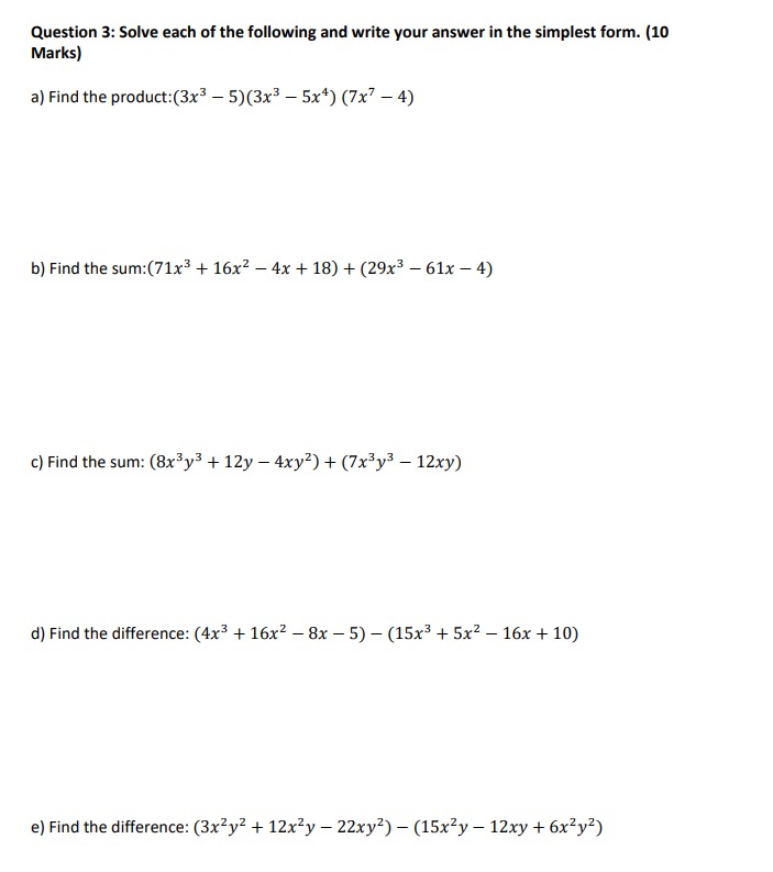 Solved Question 2: Reducing Rational Expressions Reduce each | Chegg.com