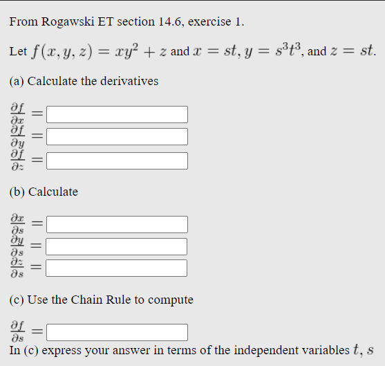 Solved From Rogawski ET section 14.6, exercise 1. Let f(x, | Chegg.com