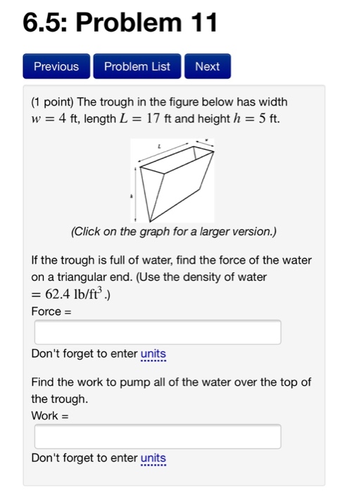 Solved 6.5: Problem 11 Previous Problem List Next (1 point) | Chegg.com
