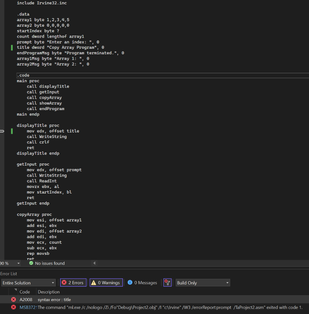 Solved Please help fix code! Others say that the line is | Chegg.com