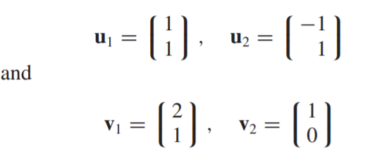 Solved {uj, u2} {V1, V2} 2 . R In = (1) u2 = 11- ) = | Chegg.com