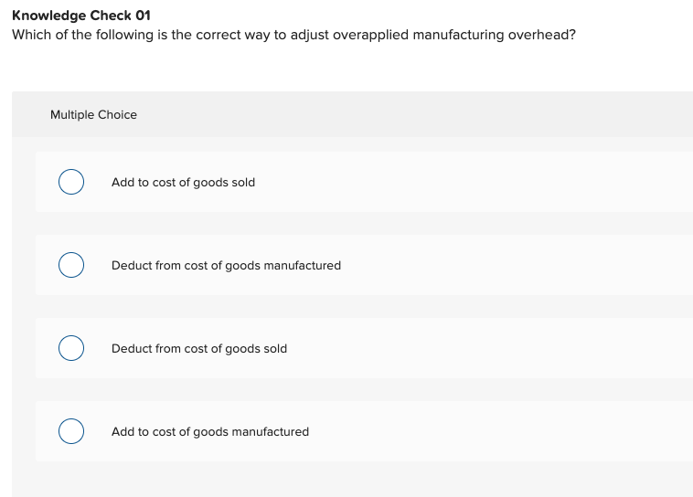 Solved Knowledge Check 01 Which of the following is the | Chegg.com