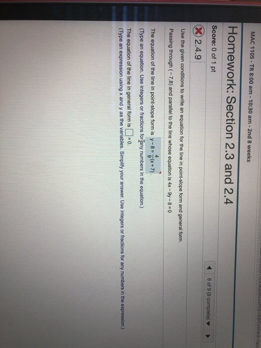 Solved MAC 1105 - TR 8:00 am-10:30 am- 2nd 8 weeks Homework: | Chegg.com Solved MAC 1105 - TR 8:00 am-10:30 am- 2nd 8 weeks Homework: | Chegg.com