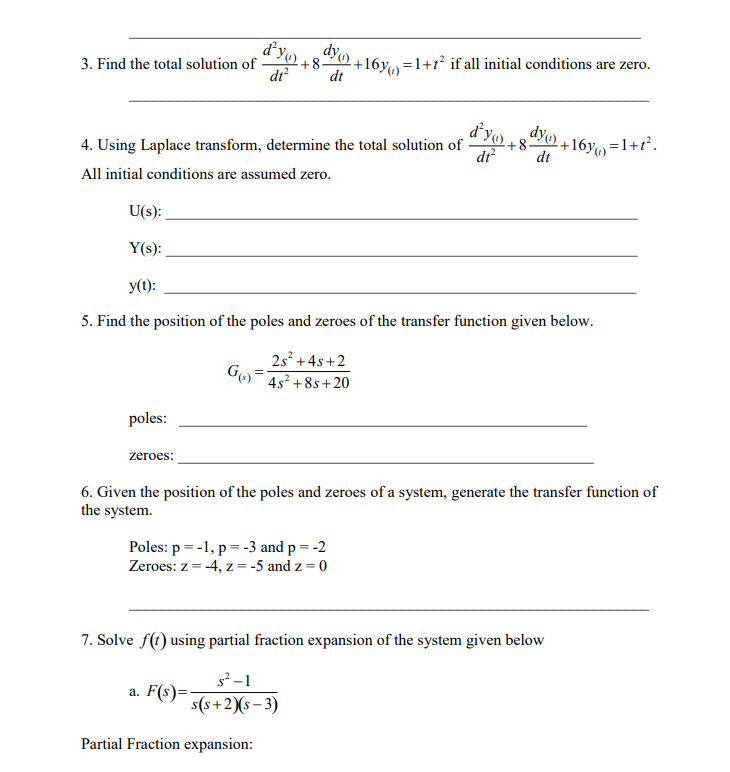 Solved 1. Determine the homogeneous solutions of the | Chegg.com
