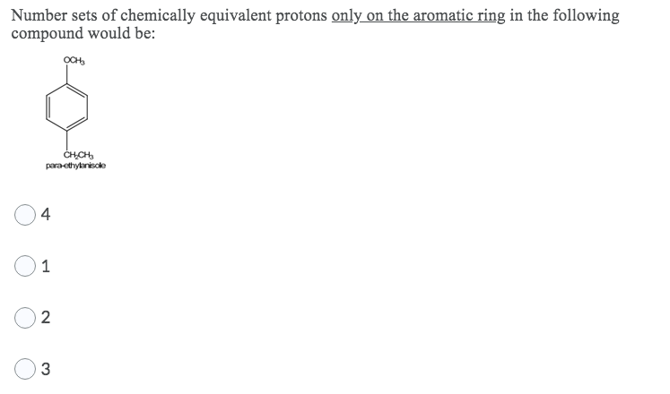 Solved Number sets of chemically equivalent protons only on | Chegg.com