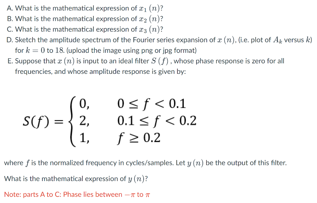 Solved Consider a continuous time cosine waveform x (t) = x1 | Chegg.com