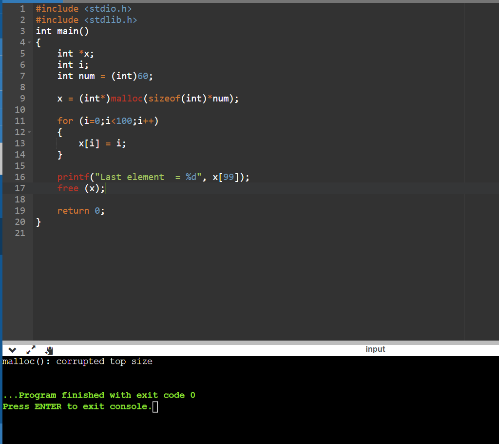 Solved 1 #include 2 #include 3 int main() 4 - { 5 int *x; | Chegg.com