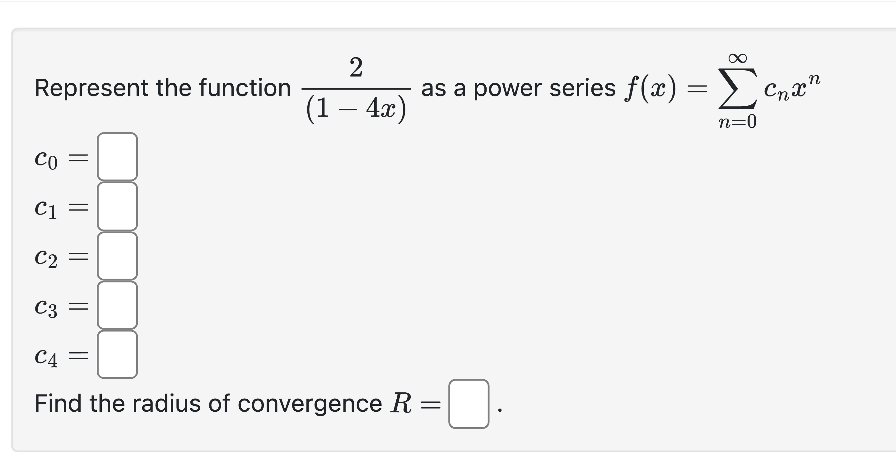 Solved Represent the function (1−4x)2 as a power series | Chegg.com