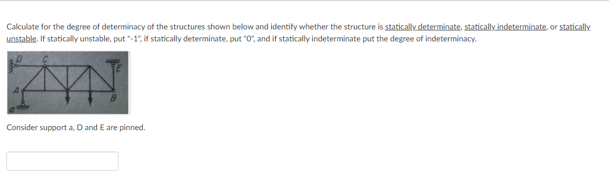 Solved Calculate for the degree of determinacy of the | Chegg.com