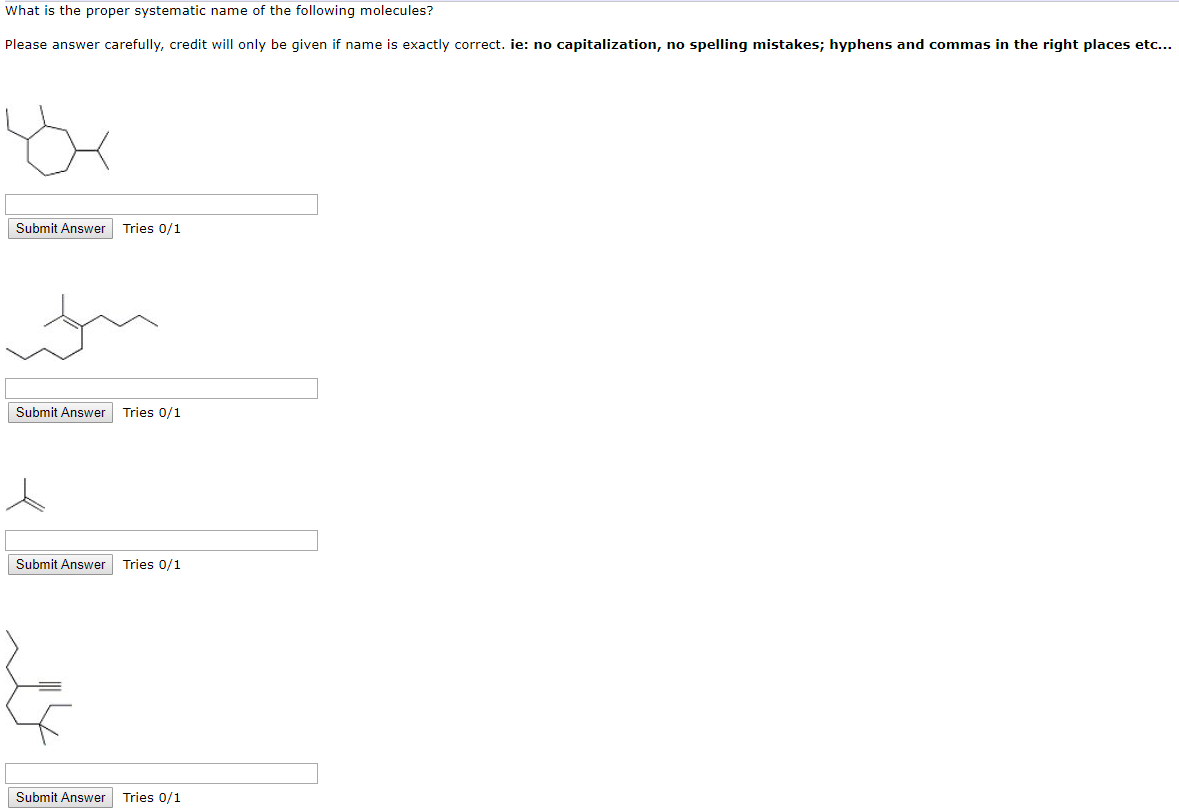Solved What is the proper systematic name of the following | Chegg.com