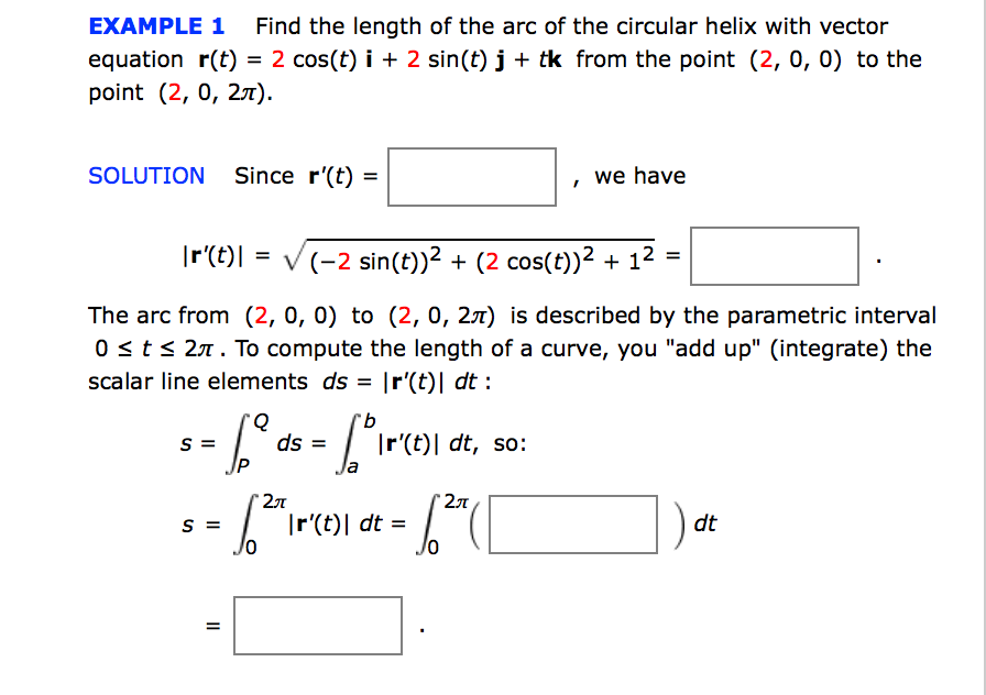 Solved EXAMPLE 1 Find the length of the arc of the circular | Chegg.com