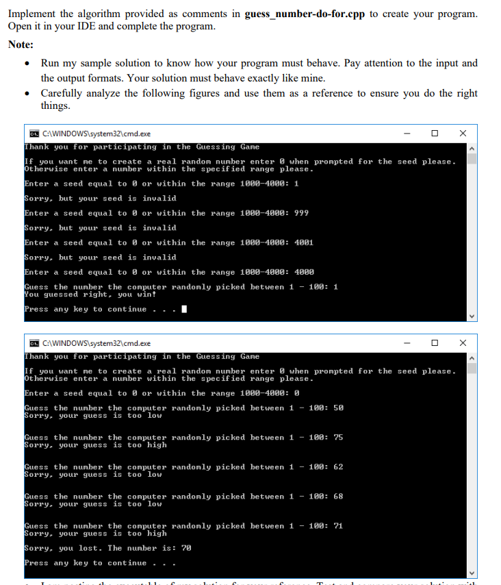 Solved Your Program For your program you must make some | Chegg.com