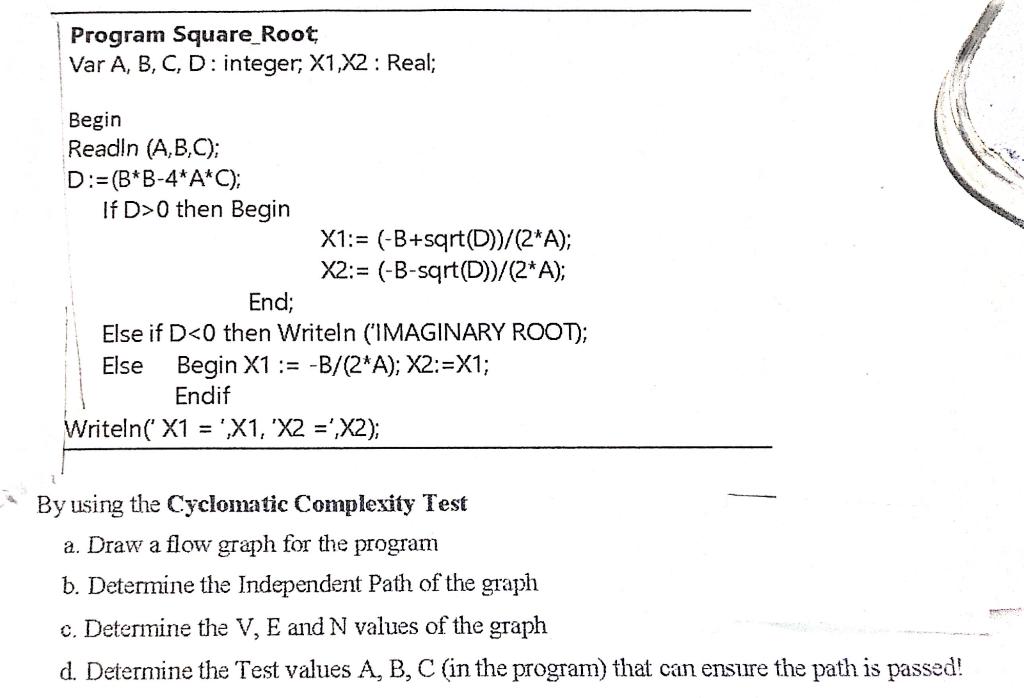 Solved By Using A Cyclomatic Complexity Test Draw Flow 