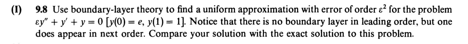 Solved 9.8 Use boundary-layer theory to find a uniform | Chegg.com