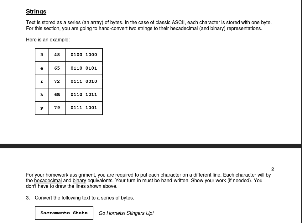 Solved Strings Text Is Stored As A Series An Array Of 6540