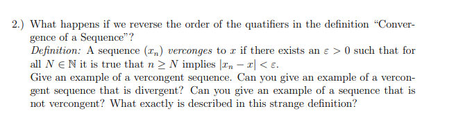 Solved 2.) What happens if we reverse the order of the | Chegg.com